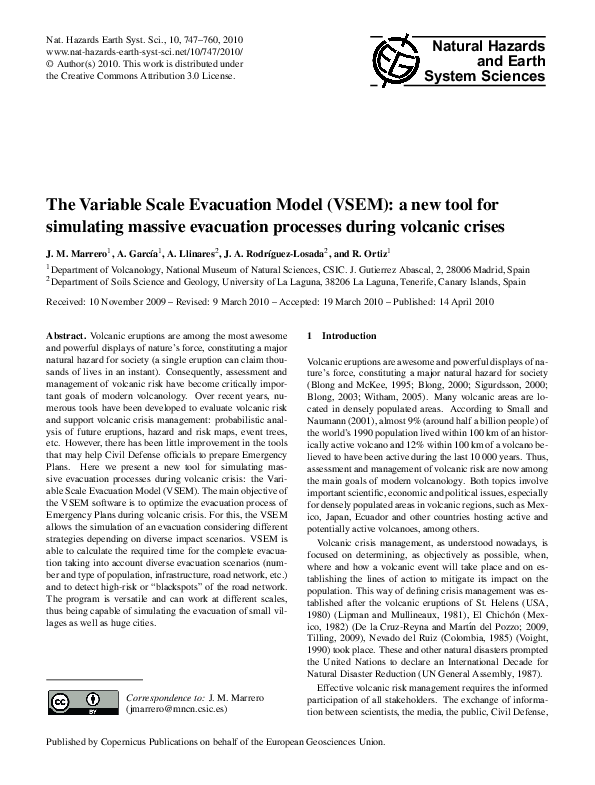 (PDF) The Variable Scale Evacuation Model (VSEM): a new tool for ...