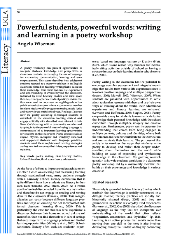 (PDF) Powerful students, powerful words: writing and learning in a ...