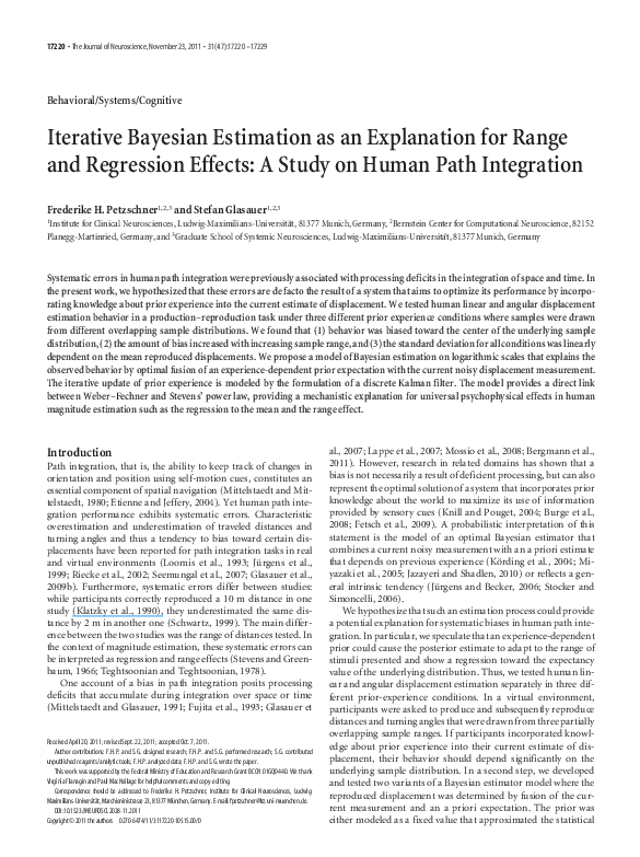 (PDF) Iterative Bayesian Estimation as an Explanation for Range and Regression Effects: A Study ...