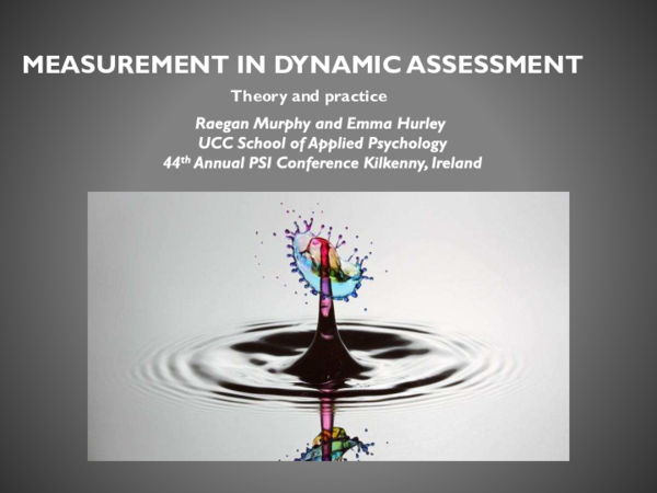 (PDF) Measurement in dynamic assessment: theory and practice