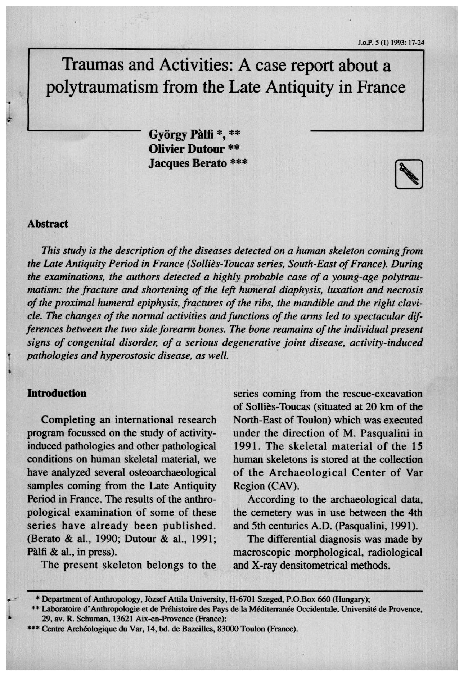 (PDF) Traumas and Activities: A case report about a polytraumatism from ...