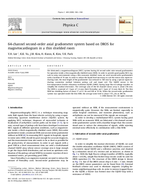 (PDF) 64-channel second-order axial gradiometer system based on DROS ...