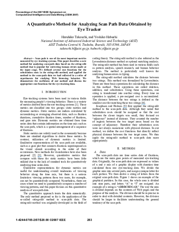 (PDF) A Quantitative Method for Analyzing Scan Path Data Obtained by ...
