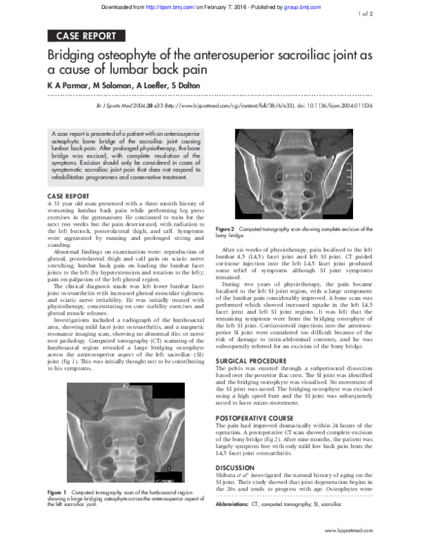 (PDF) Bridging osteophyte of the anterosuperior sacroiliac joint as a ...
