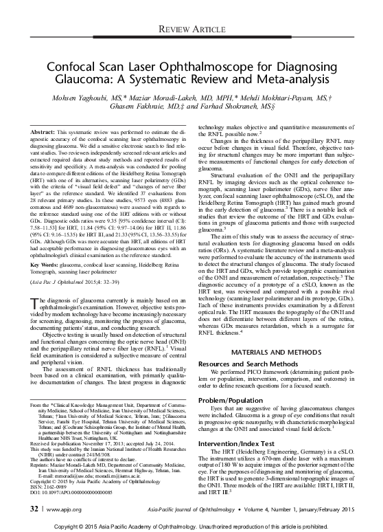 (PDF) Confocal Scan Laser Ophthalmoscope for Diagnosing Glaucoma: A Systematic Review and Meta ...