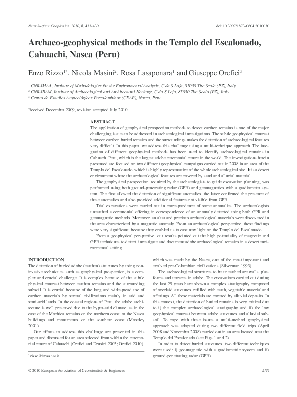 (PDF) Archaeo-geophysical methods in the Templo del Escalonado ...