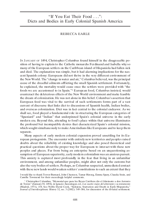(PDF) ‘‘If You Eat Their Food . . .’: Diets and Bodies in Early ...