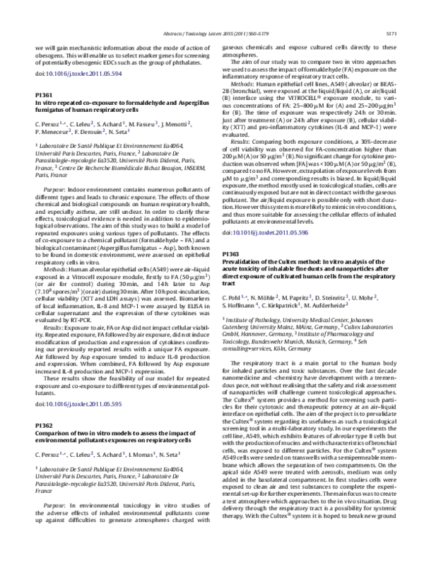 (PDF) Prevalidation of the Cultex method: In vitro analysis of the ...