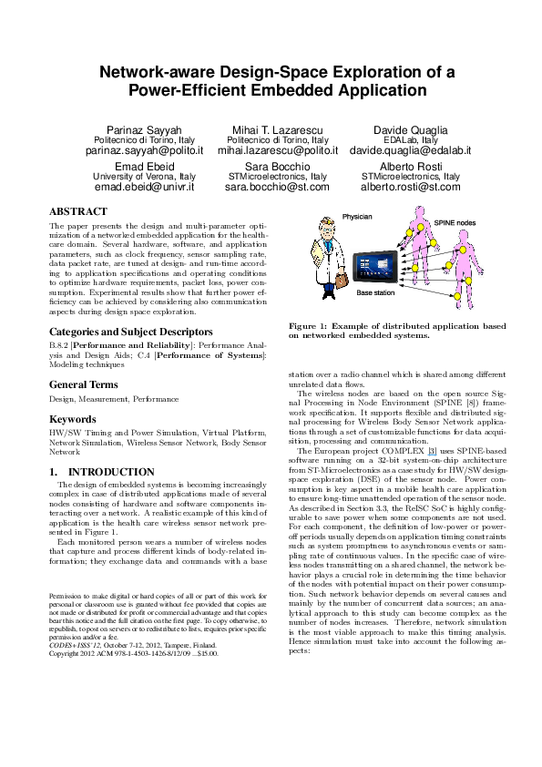 Pdf Network Aware Design Space Exploration Of A Power Efficient