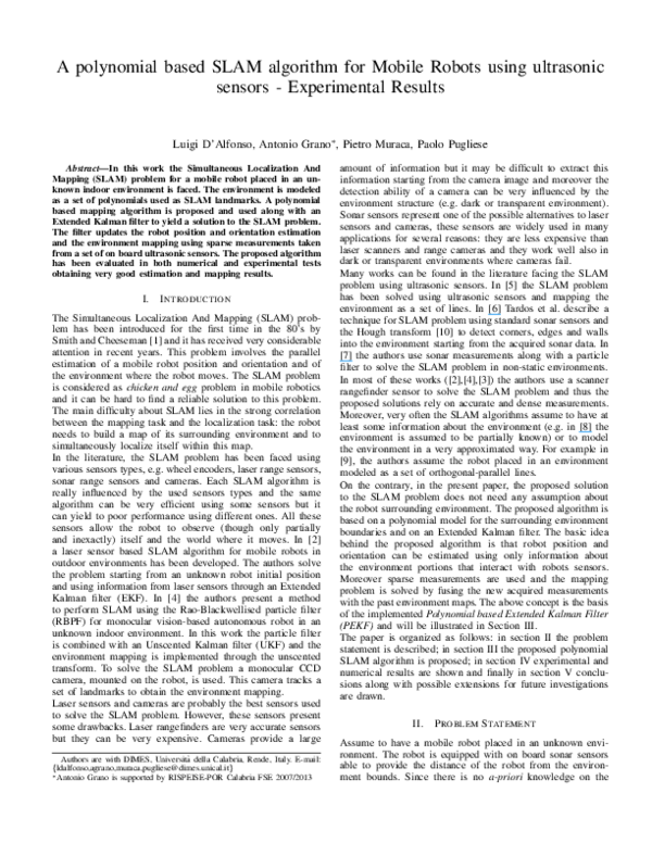 Pdf A Polynomial Based Slam Algorithm For Mobile Robots Using