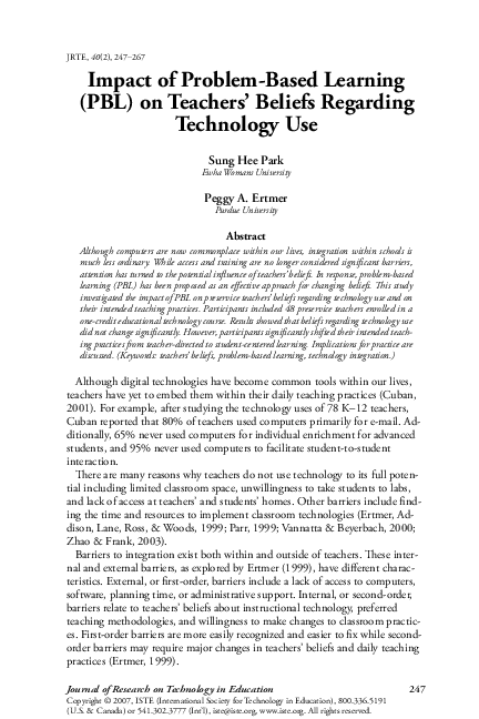 (PDF) Examining barriers in technology-enhanced problem-based learning ...