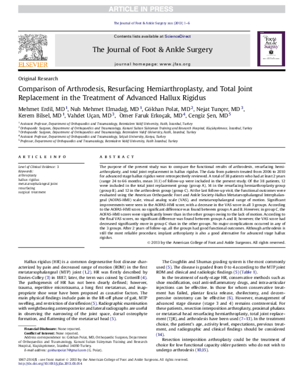 (PDF) No Progression to MTPJ Arthrodesis with Youngswick Osteotomy for ...