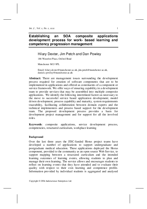 (PDF) Establishing an SOA composite applications development process ...