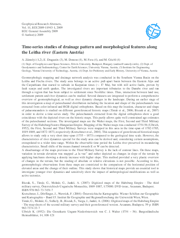 (PDF) Time-series studies of drainage pattern and morphological ...