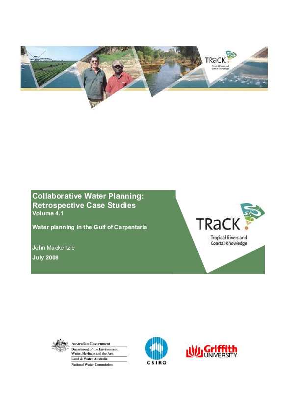 (PDF) Collaborative Water Planning in the Gulf of Carpentaria