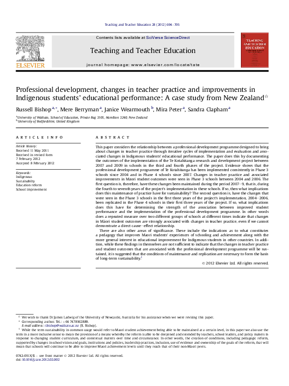 (PDF) Professional development, changes in teacher practice and ...