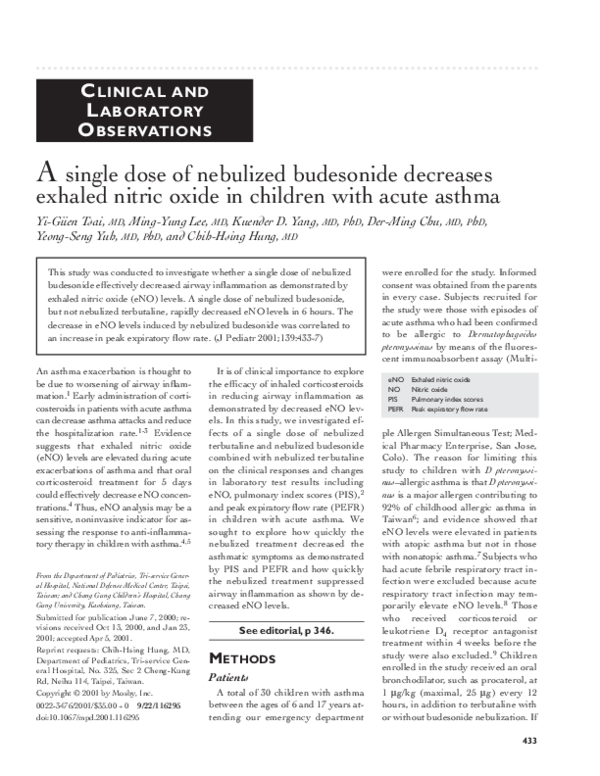 (PDF) Efficacy and safety of budesonide administered by pressurized ...