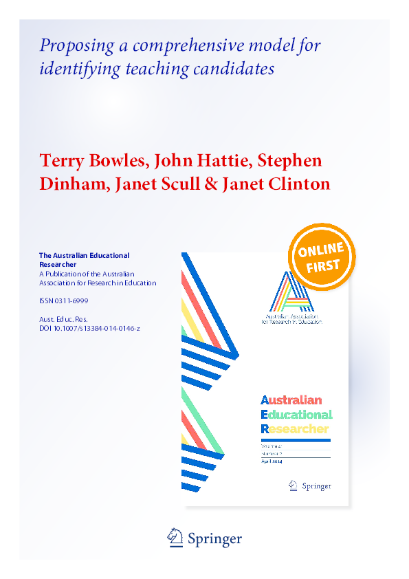 (PDF) Proposing a comprehensive model for identifying teaching ...