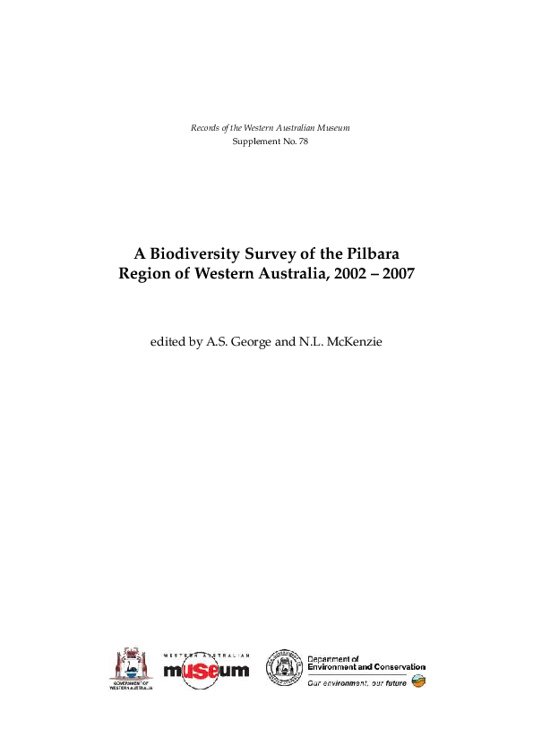 (PDF) Introduction to the Pilbara Biodiversity Survey, 2002–2007 ...