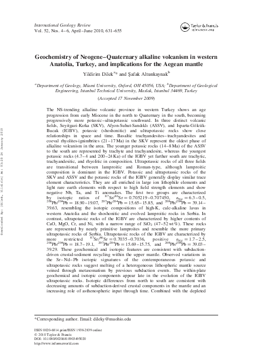 Pdf Spatial And Temporal Evolution Of The Tertiary Magmatism And