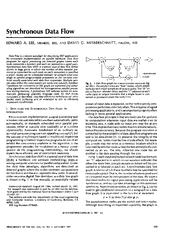 (PDF) Synchronous data flow
