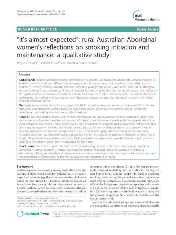 (PDF) It's almost expected": rural Australian Aboriginal women's ...