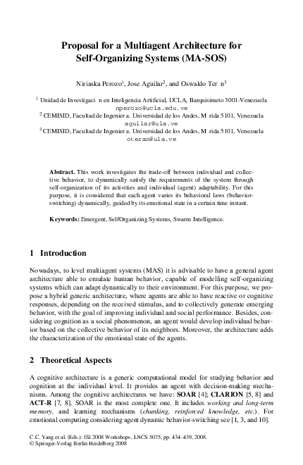(PDF) Proposal for a Multiagent Architecture for Self-Organizing Systems (MA-SOS)
