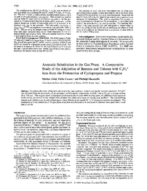 (PDF) Aromatic substitution in the gas phase. A comparative study of ...