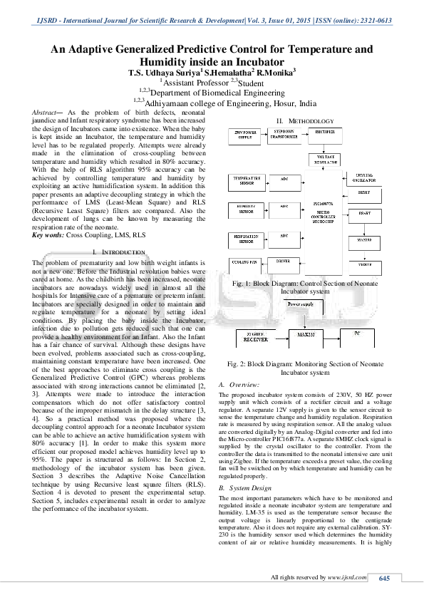 (PDF) An Adaptive Generalized Predictive Control for Temperature and Humidity inside an ...
