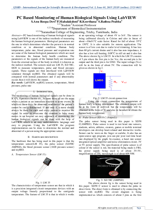 (PDF) PC Based Monitoring of Human Biological Signals Using LabVIEW
