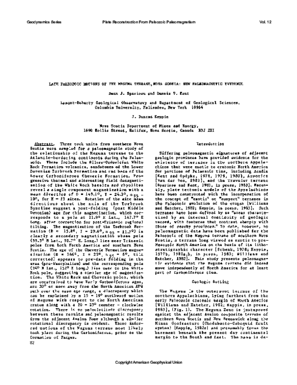 (PDF) Paleozoic Paleomagnetism of the Meguma Terrane