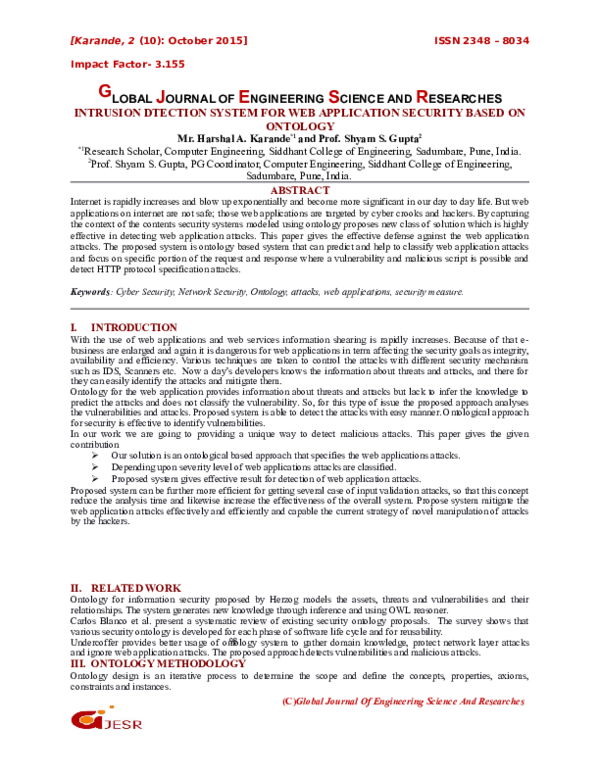 Ontology Based Web Application Attack Detection