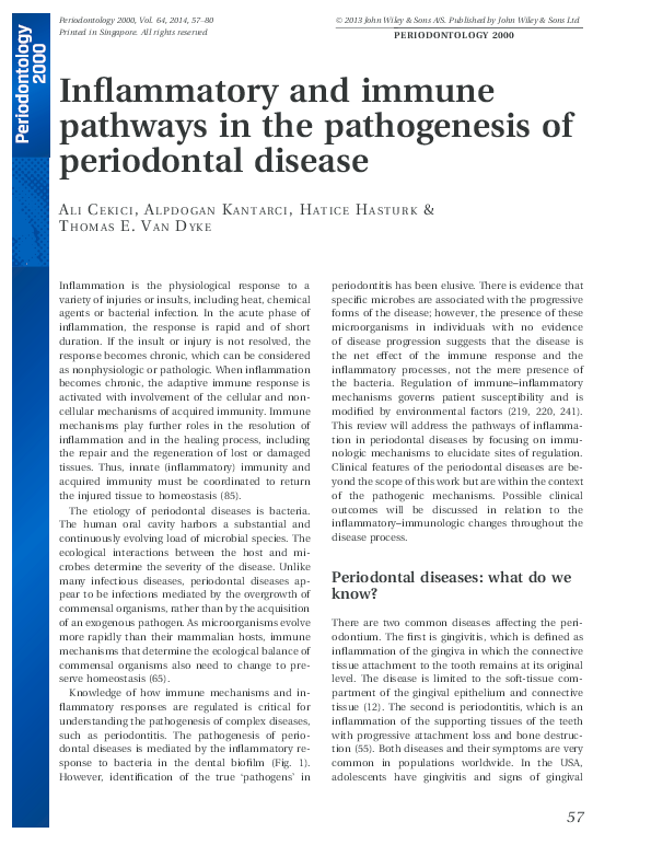 (PDF) Inflammatory and immune pathways in the pathogenesis of ...
