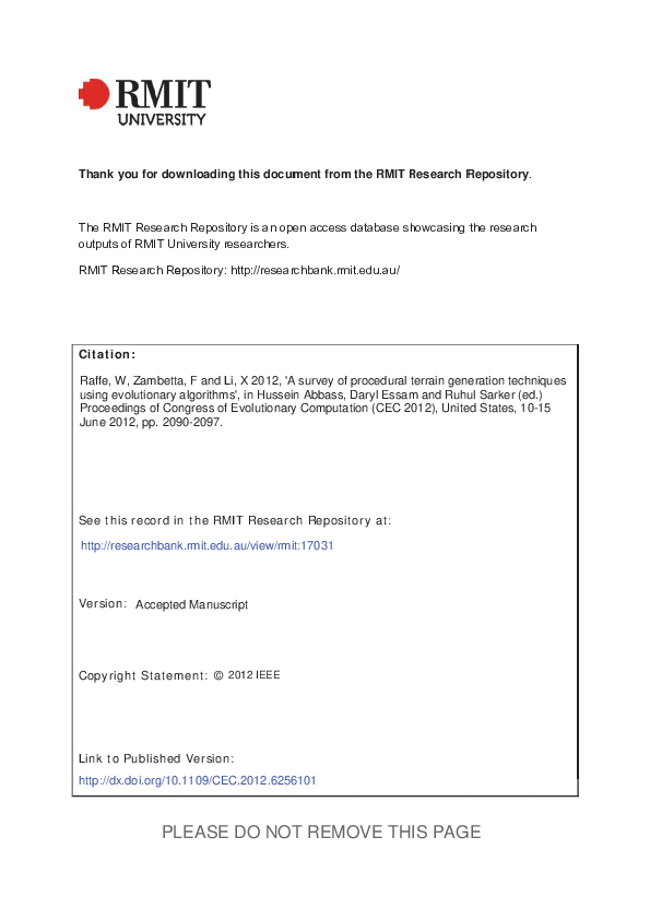 (PDF) A survey of procedural terrain generation techniques using ... (PDF) A survey of procedural terrain generation techniques using ...