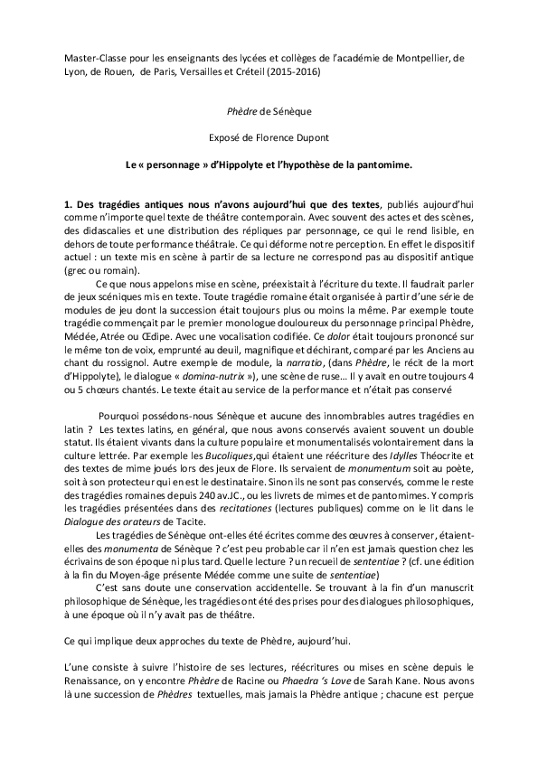 (PDF) Phèdre de Sénèque