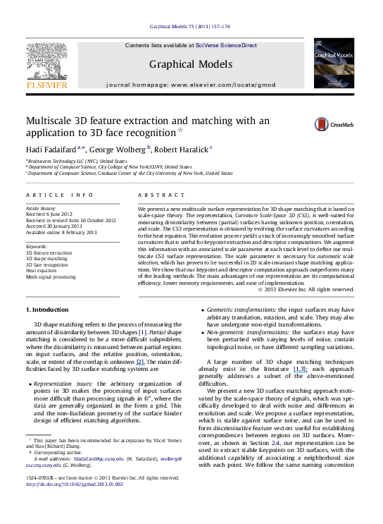 (PDF) Multiscale 3D Feature Extraction and Matching