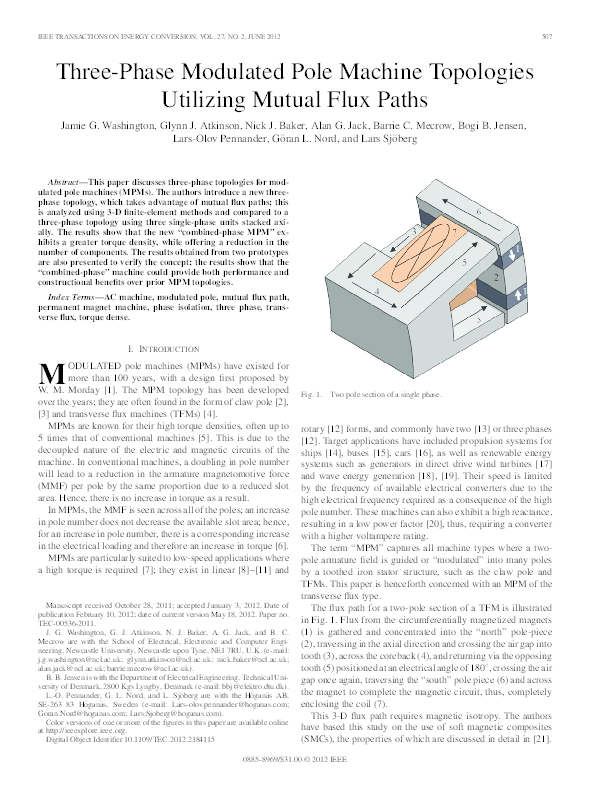 (PDF) Three-Phase Modulated Pole Machine Topologies Utilizing Mutual Flux Paths