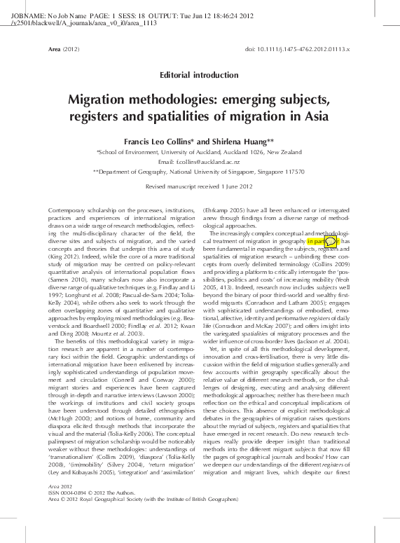 (PDF) Introduction to special section on migration methodologies ...