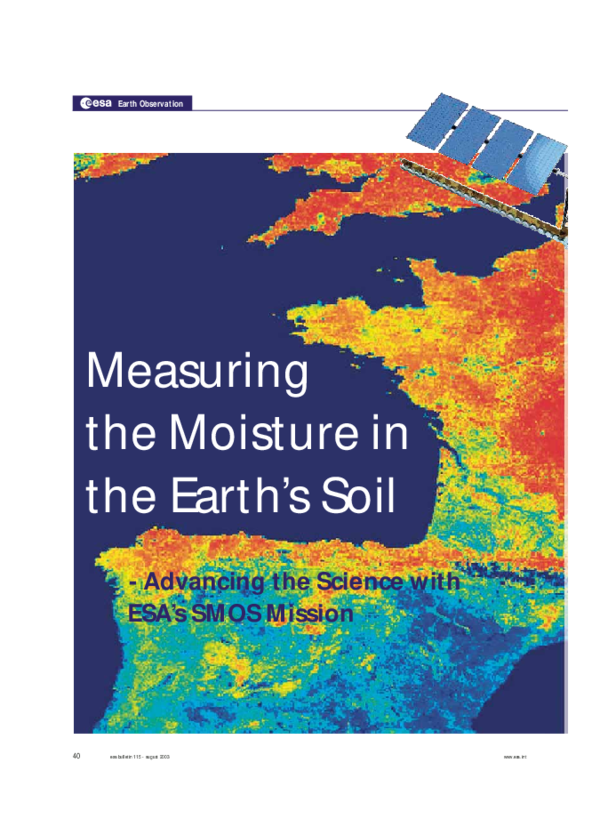 (PDF) Measuring the moisture in the Earth's soil - advancing the science with ESA's SMOS mission