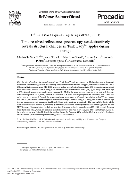 (PDF) TIME-RESOLVED REFLECTANCE SPECTROSCOPY: A NON-DESTRUCTIVE METHOD ...
