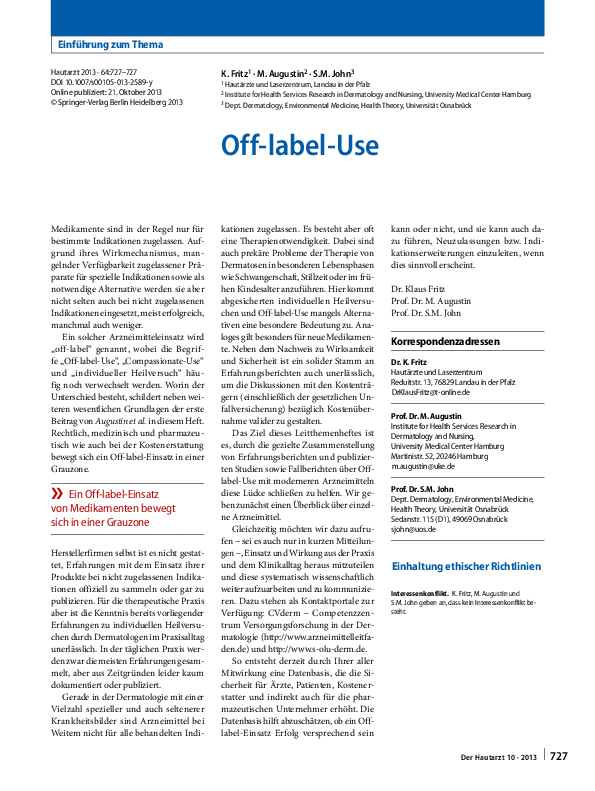 (PDF) Off-label-Use