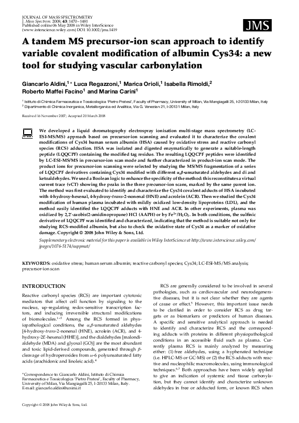 (PDF) A tandem MS precursor-ion scan approach to identify variable ...