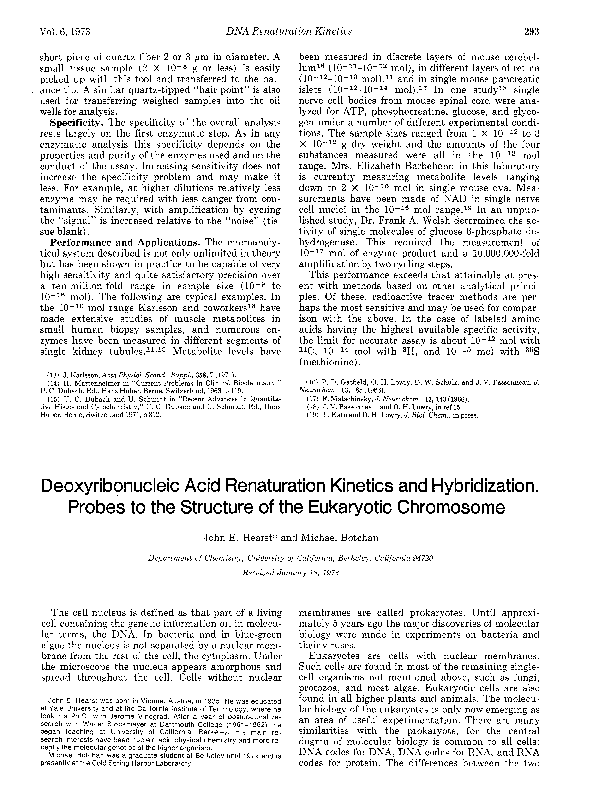 (PDF) Deoxyribonucleic acid renaturation kinetics and hybridization ...