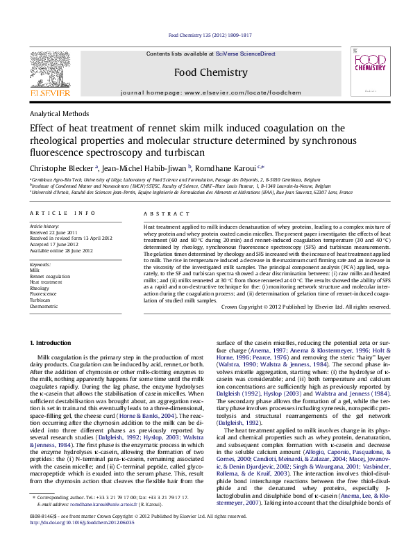(PDF) Rennet coagulation properties of milk in the presence of oil ...