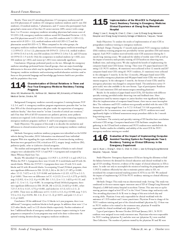 (PDF) 115 Implementation of the Mini-CEX to Postgraduate Year-1 ...