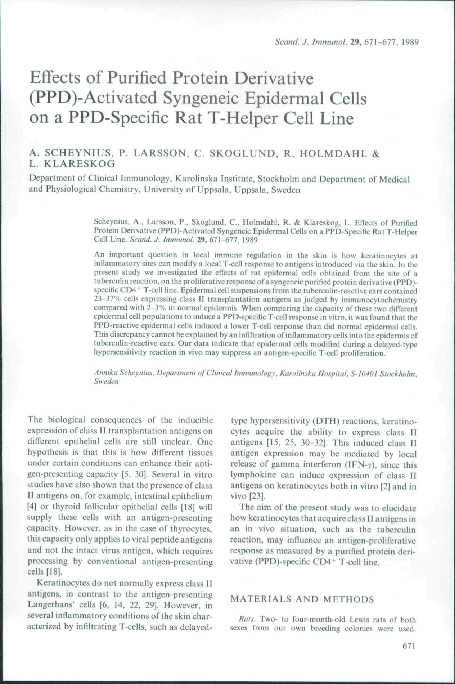 (PDF) Effects of Purified Protein Derivative (PPD)-Activated Syngeneic ...