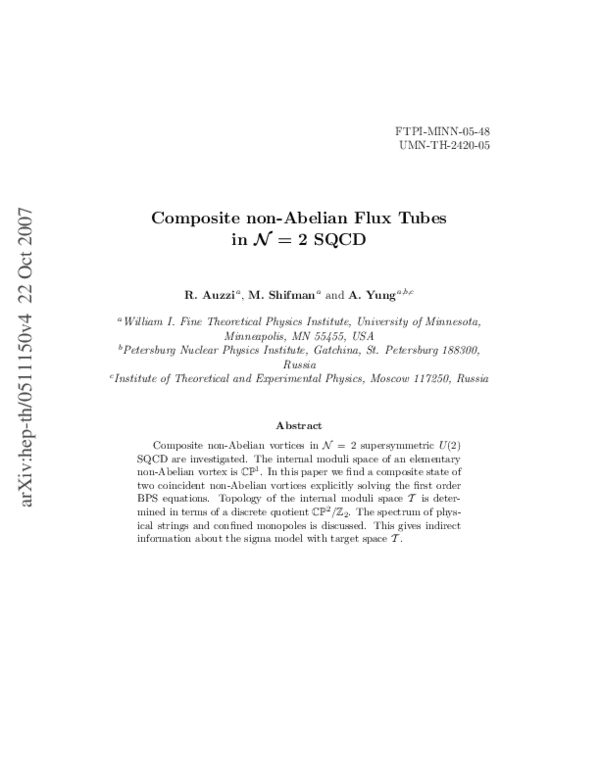 (PDF) Composite non-Abelian flux tubes in N=2 SQCD