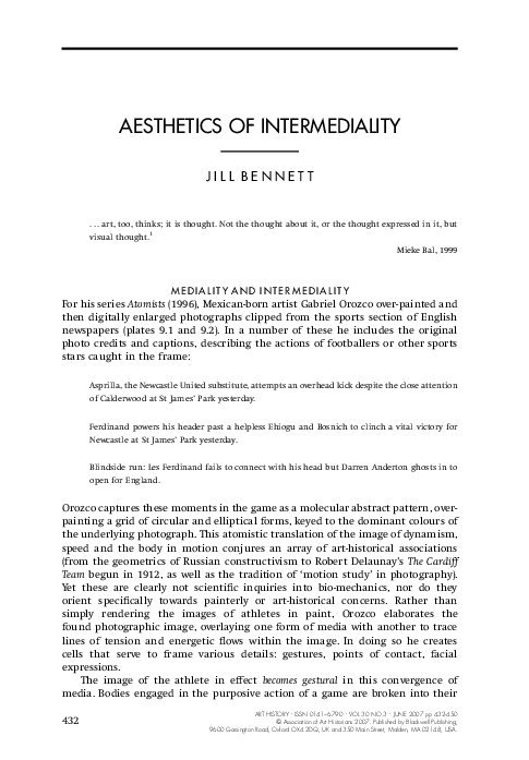(PDF) AESTHETICS OF INTERMEDIALITY
