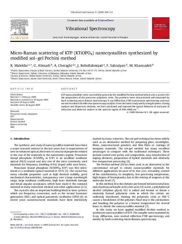 (PDF) Micro-Raman scattering of KTP (KTiOPO4) nanocrystallites ...
