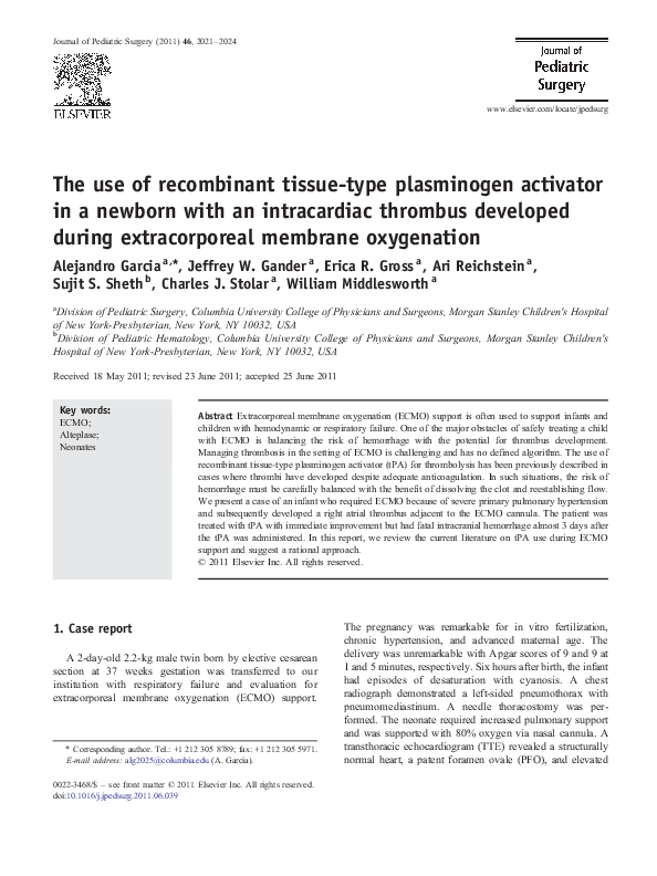 Pdf Low Dose Intravenous Tissue Type Plasminogen Activator For